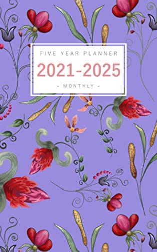 Five Year Planner 2021-2025: 5x8 Monthly Notebook Organizer Small | 5 ...