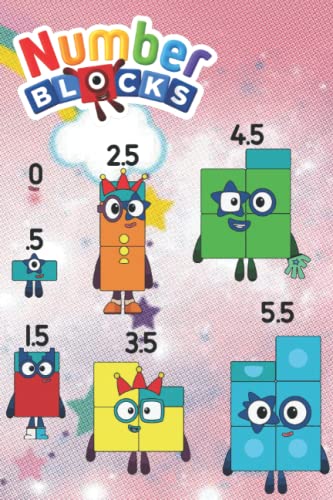 Number Blocks Notebook: 110 Wide Lined Pages - 6" x 9" - Planner ...