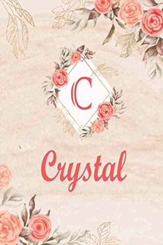 Crystal: Cute Personalized Name Crystal Journal, Initial Monogram ...