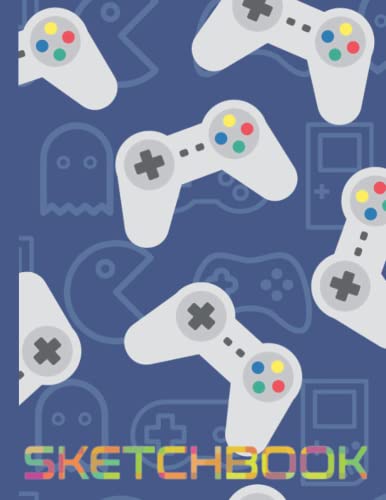 Video Game Sketchbook for Kids and Teens Blank Paper: Video Game ...