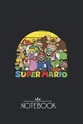 Notebook: Nintendo Super Mario Group Portrait Vintage Pretty and ...