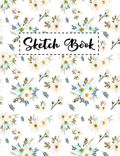 Sketchbook: Colorful Floral Pattern Sketchbook for Artist Art drawing ...