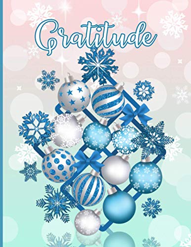 Gratitude: Christmas balls on square background daily thankfulness ...