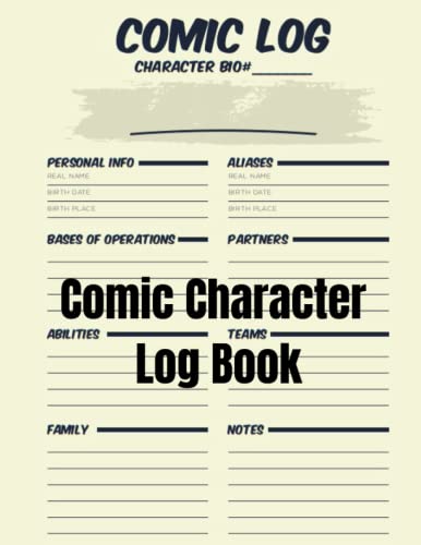 Comic Character Log Book: Comic Book Inventory Log by Emma Lam | Goodreads