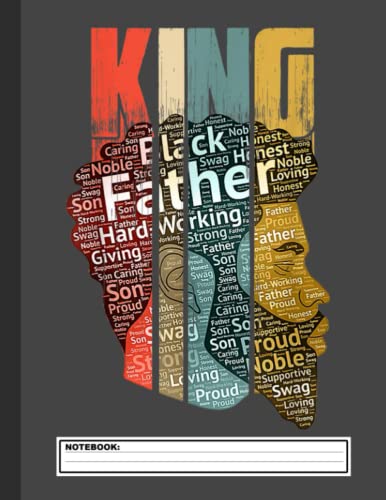 King Notebook: Blank, Lined Notebook journal for African American Black ...