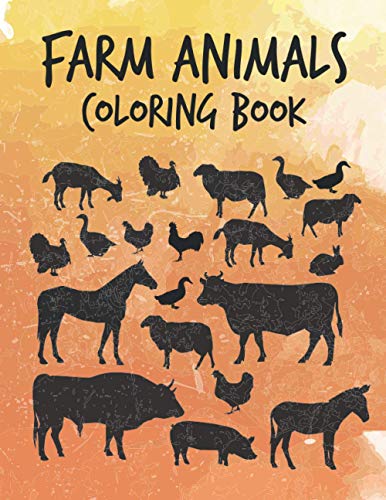 Farm Animals Coloring book: Big Simple and Fun Designs Farm Animals ...