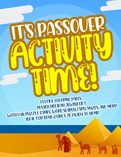 It's Passover Activity Time!: Festive Coloring Pages, Pesach Holiday ...