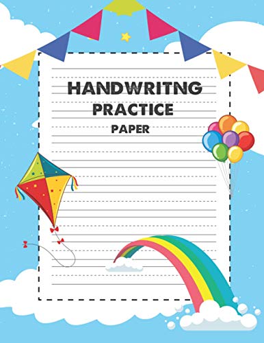 Handwriting Practice Paper: Kindergarten writing paper with dot lines ...