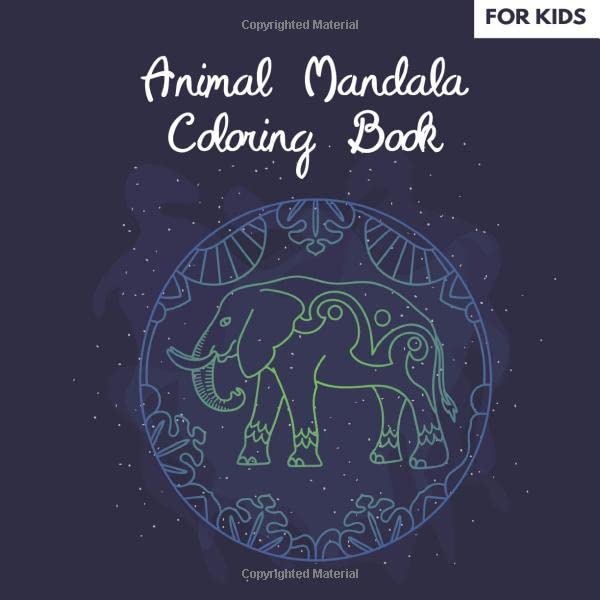 Animal Mandala Coloring Book: 50 beautiful animal mandalas for children ...