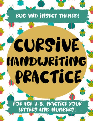 Cursive Handwriting Practice for Letters and Numbers. Perfect for kids ...