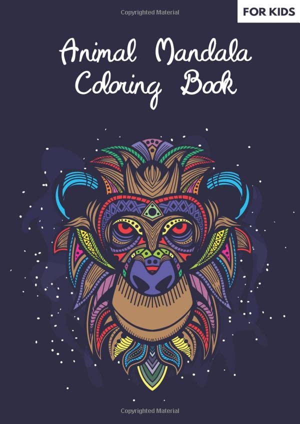Animal Mandala Coloring Book: 50 beautiful animal mandalas for children ...
