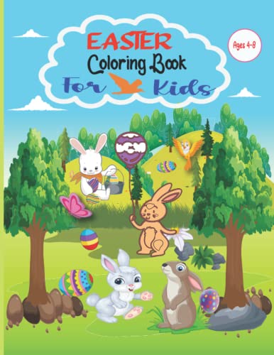 Easter Coloring Book For Kids Ages 4-8: Cute Easter Coloring Book For ...