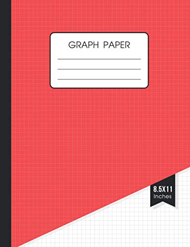Graph paper: Red Cover Notebook, Graph Paper, Grid Paper For Writing ...