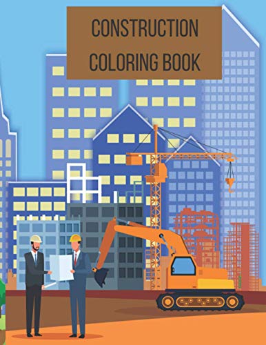 Construction coloring book: Construction Coloring Book for Kids: Simple ...