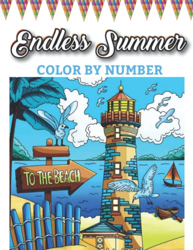 Endless Summer Color By Number: Big And Large Print Spring Endless ...