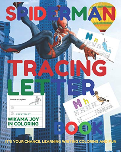 Spiderman Tracing Letter Book: Learning cursive handwriting workbook ...