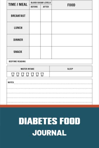 Diabetes Food Journal: Keep Track of Your Daily Food Intake and Blood ...