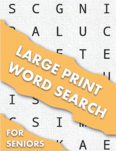 Large Print Word Search For Seniors: Word Search Puzzle Book Sets For ...