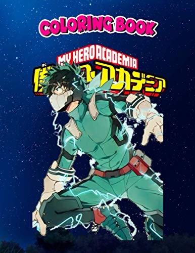 Coloring Book: Deku Full Cowl-My hero Academia Tri-blend, Children ...