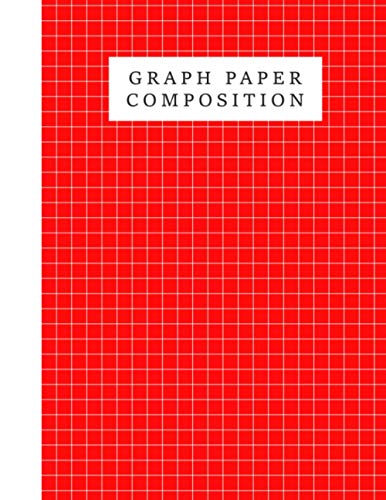 Graph Paper Composition Notebook Red Color Background Cover Grid Paper 