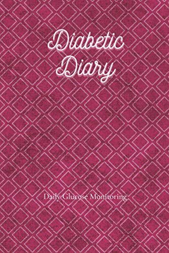 Diabetic Diary Daily Glucose Monitoring: Purple, Pink, Diamond, Shapes ...
