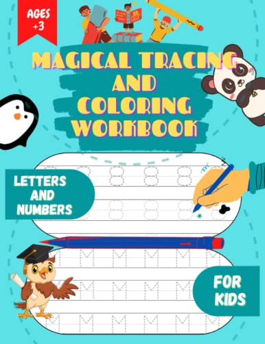 magical tracing and coloring workbook letters and numbers for kids ...
