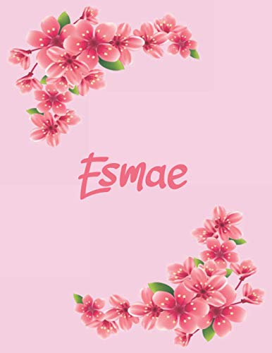 Esmae Floral Sketchbook: Personalized Floral Sketchbook with Esmae Name ...