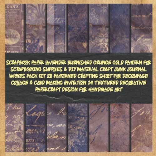 scrapbook paper lavender burnished grunge gold pattern for scrapbooking ...