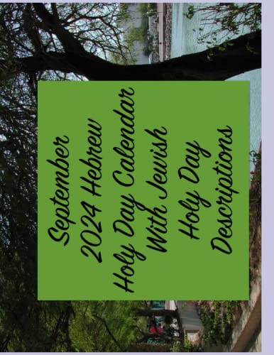 September 2024 Hebrew Holy Day Calendar: With Jewish Holy Day ...