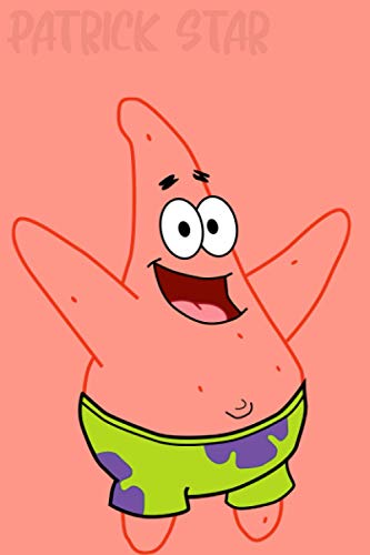 Patrick Star Notebook: Cartoon Character Cover, Lined composition ...