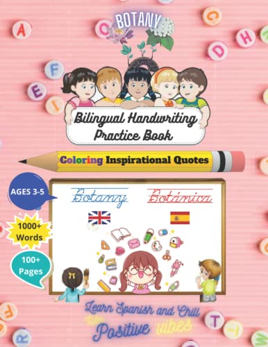 Bilingual Handwriting Practice Book Botany Theme in English / Spanish ...