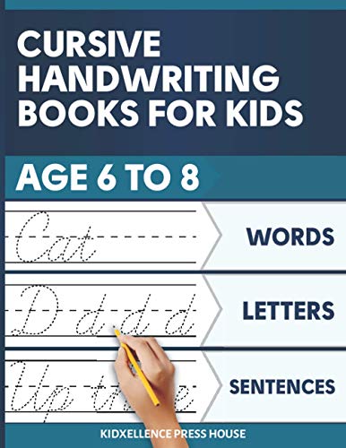 Cursive Handwriting Books for Kids Age 6 to 8: 3-in-1 Handwriting ...