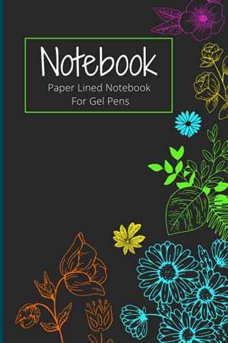 Black Paper Lined Notebook For Gel Pens: lack paper-lined notebook for ...