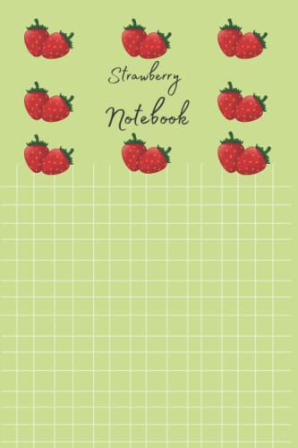 Strawberry Notebook: Pink Strawberry journal / Cute Strawberry Pastel ...