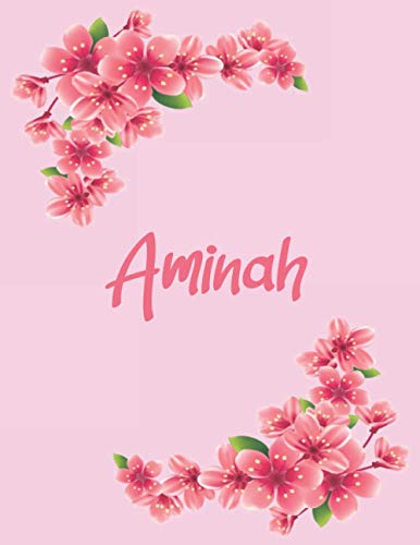 Aminah Floral Sketchbook: Personalized Floral Sketchbook with Aminah ...