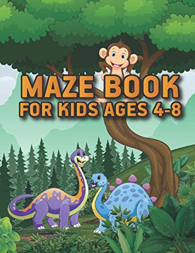 Maze Book For Kids Ages 4-8: 100 Mazes Workbook With Solutions ...