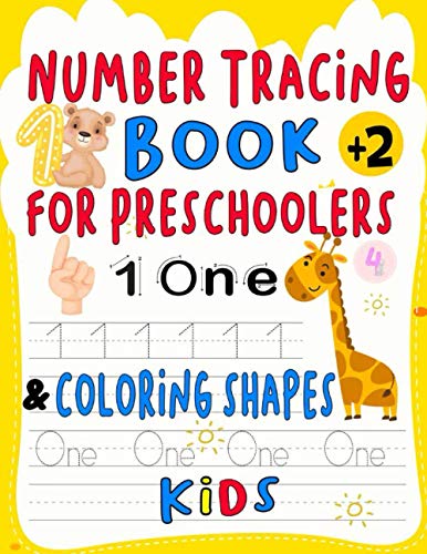 Number Tracing Book and coloring shapes for Preschoolers and Kids ...