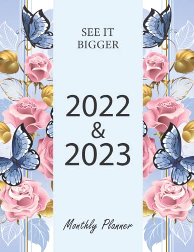 See it Bigger Planner 2022-2023 Monthly/Weekly large print: Floral ...
