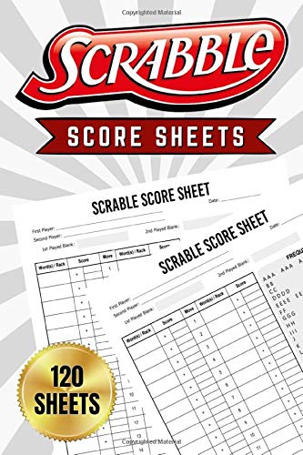 Scrabble Score Sheets: Scrabble Game Book Pad, 120 Sheet Score Card ...