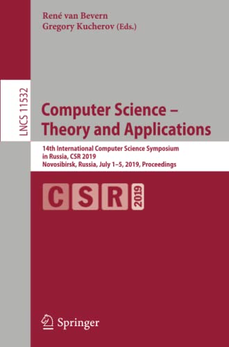 Computer Science – Theory and Applications: 14th International Computer Science Symposium in ...
