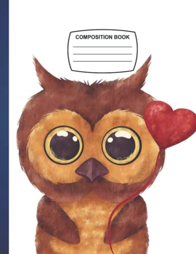 Composition Notebook: Owl love Wide Ruled Paper Notebook Journal Blank ...