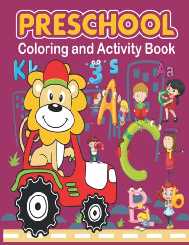 Preschool Coloring and Activity Book: Kindergarten Alphabets Animal ...