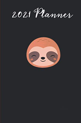 2021 Planner - Awesome Slothcool sloth: Daily planner 2021, US map, US ...