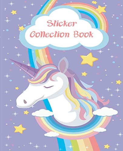 Sticker Collection Book: Funny Rainbow & Unicorn Blank Sticker Book For ...