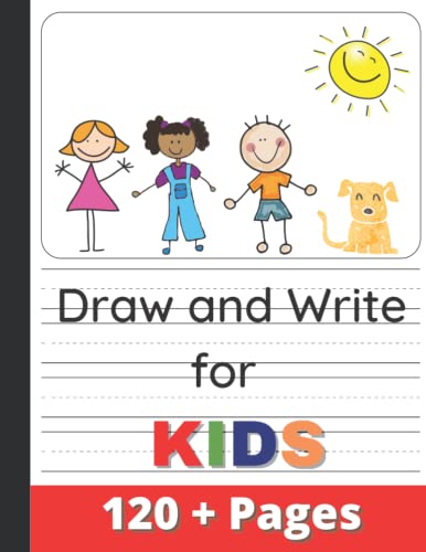 Draw and Write Paper Book for Kids - ( Dotted Line Notebook for Kids ...