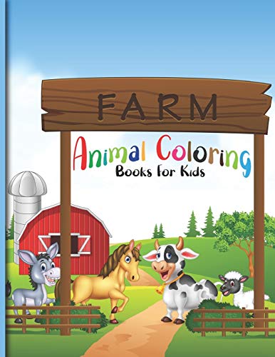Farm Animal Coloring Books For Kids: Farm Animal Coloring Books For ...