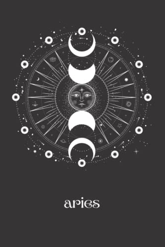 ARIES: Black Glossy Cover Astrology Themed Notebook / Journal for ...