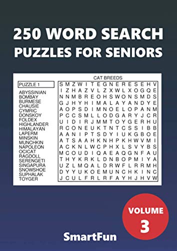250 Word Search Puzzles For Seniors: Volume 3 by SmartFun | Goodreads