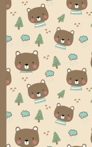 Cute Brown Bear Notbook: 5x8 inches, Lined Notebook/Journal, 100 Pages ...