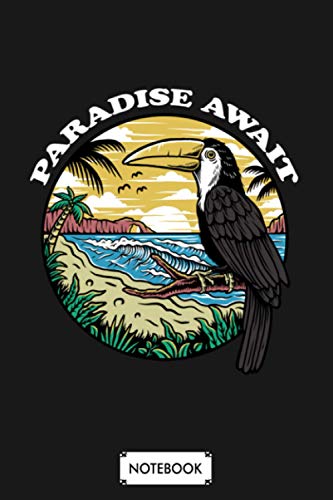 Paradise Await Notebook: Planner, Diary, Matte Finish Cover, Journal ...